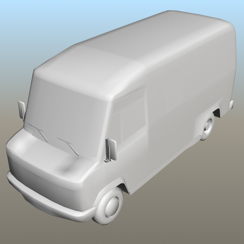mercedes van 3d model