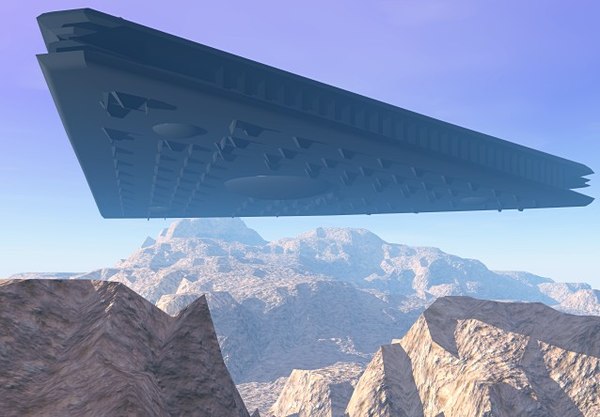 3d triangle ufo model