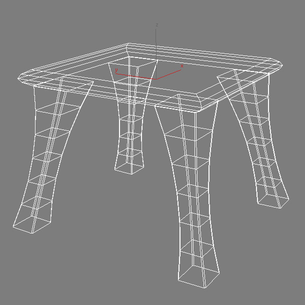 3d model cartoon end table