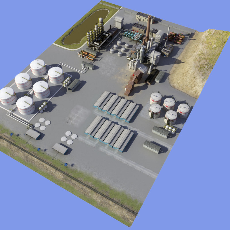 3d model fuel plant