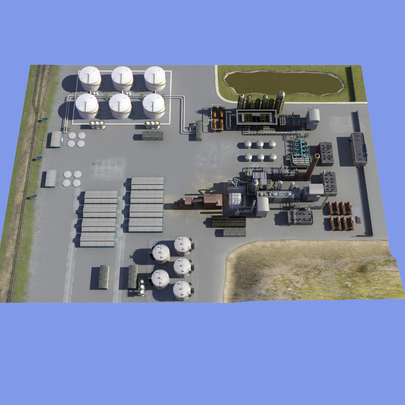 3d model fuel plant