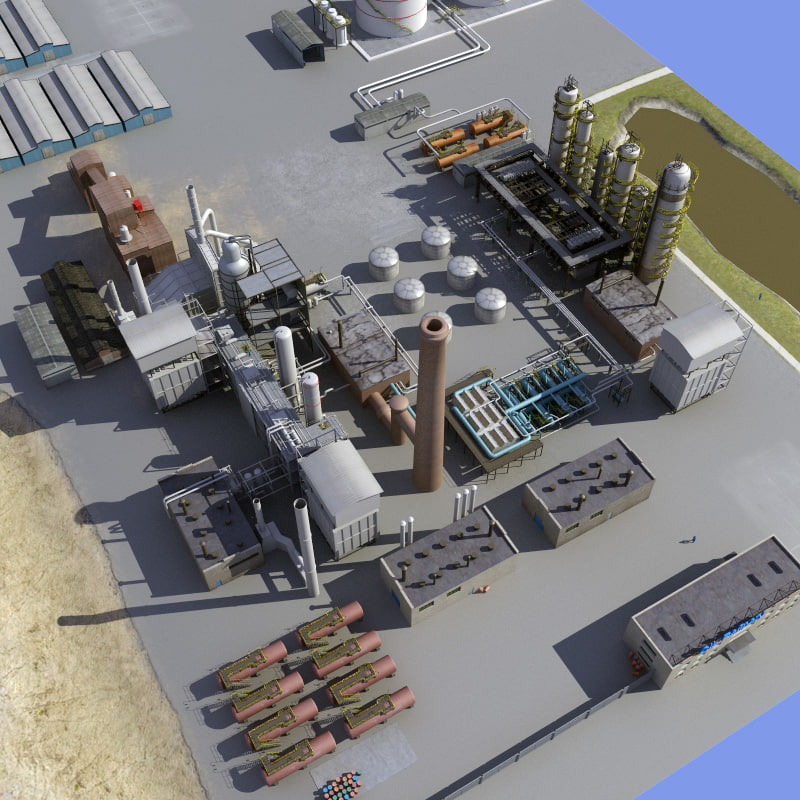3d model fuel plant