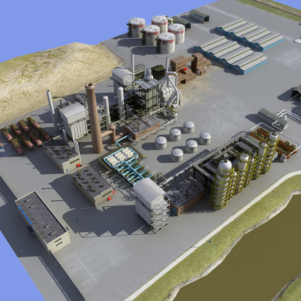 3d model fuel plant