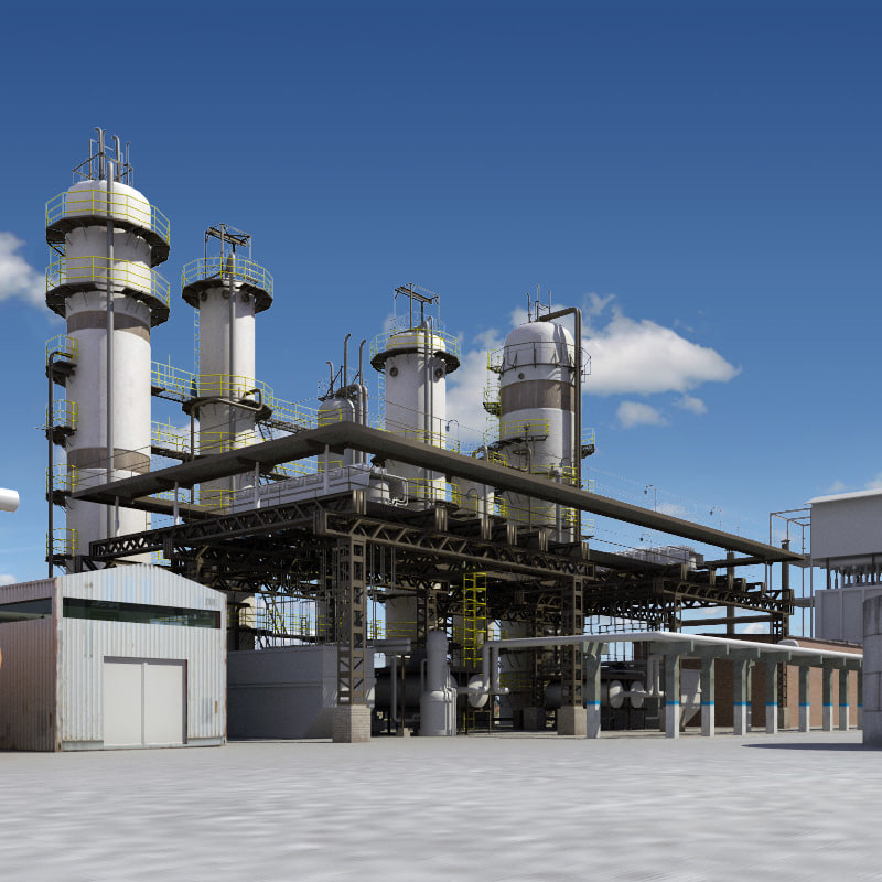 3d model fuel plant
