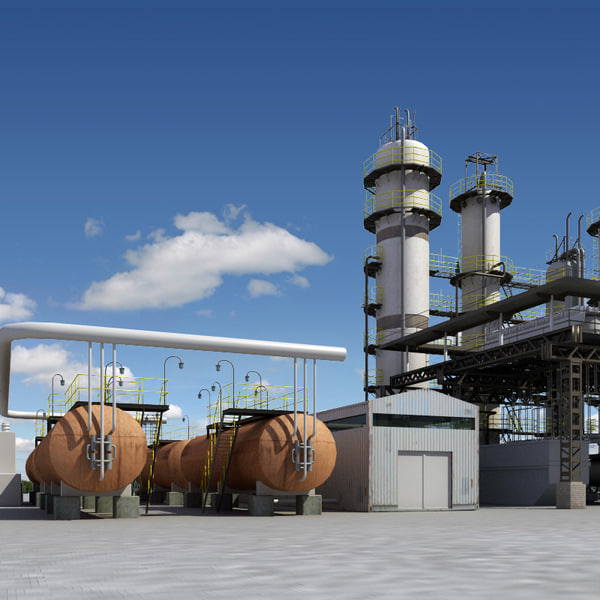 3d model fuel plant