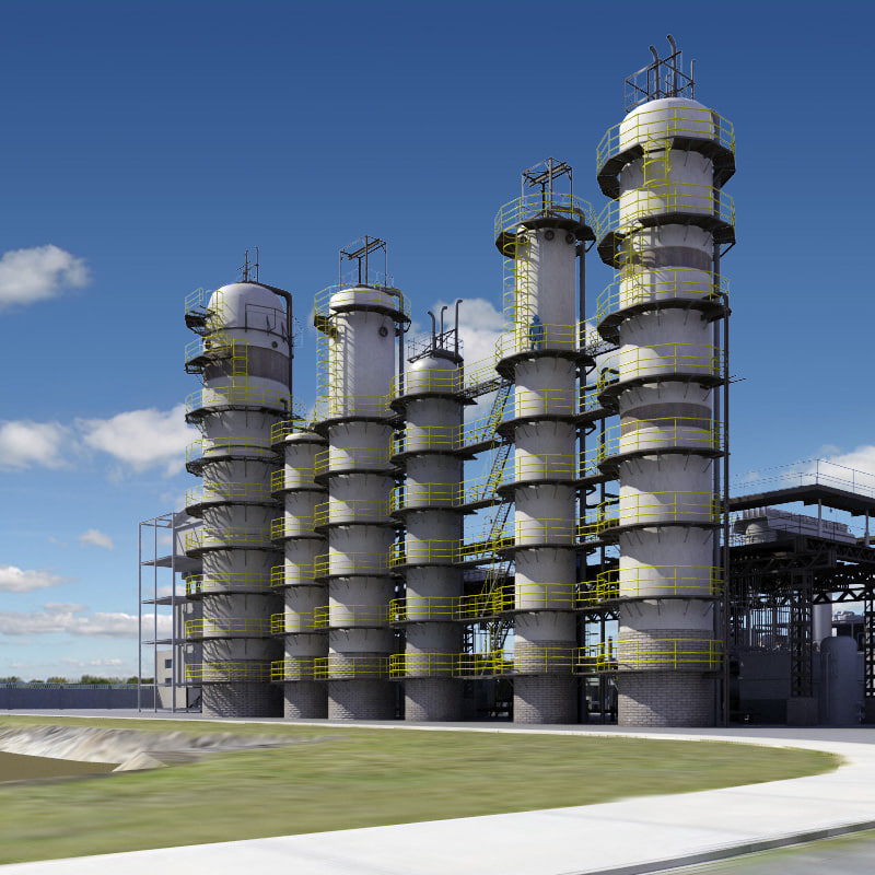 3d model fuel plant
