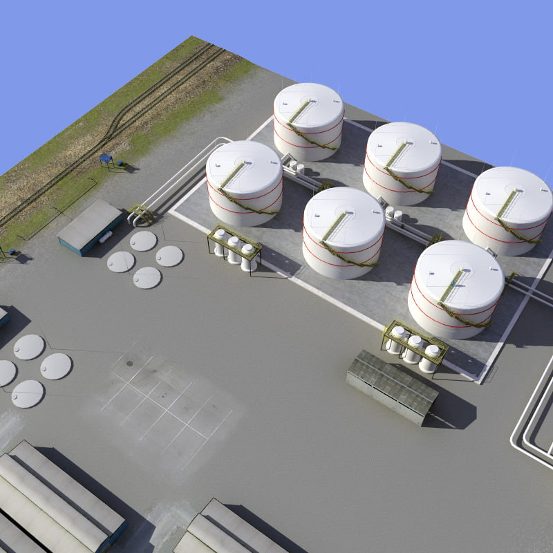 3d model fuel plant