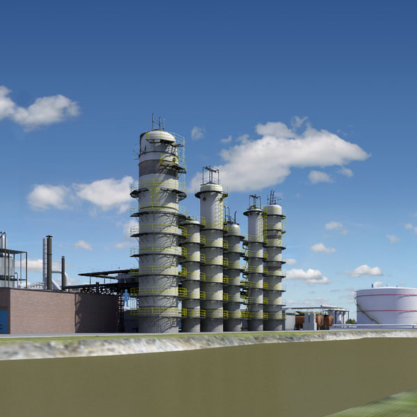 3d model fuel plant