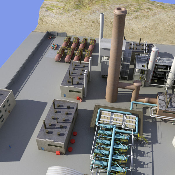 3d model fuel plant