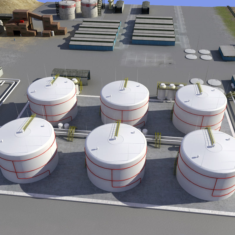 3d model fuel plant