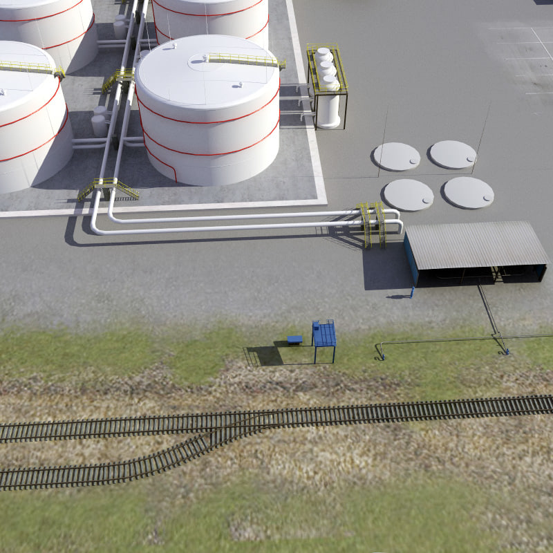 3d model fuel plant
