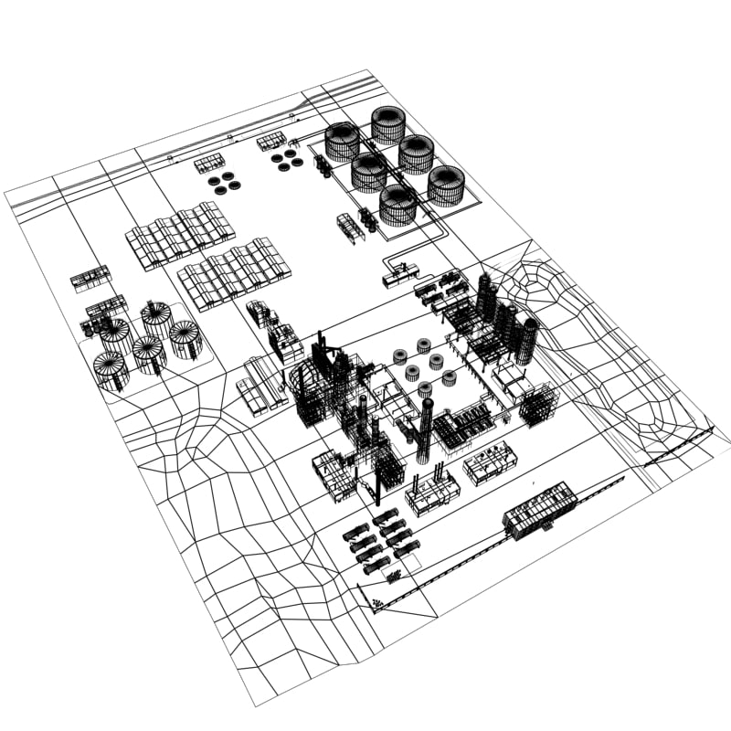 3d model fuel plant