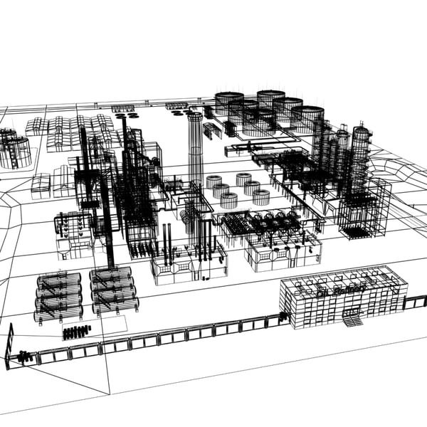 3d model fuel plant