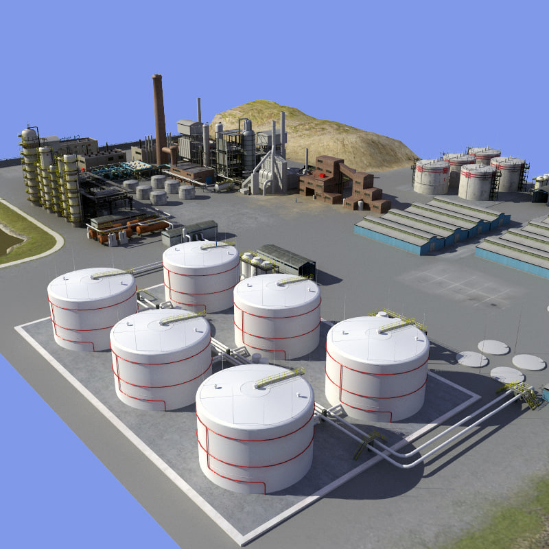 3d model fuel plant