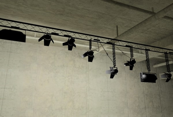 3d studio set lights model