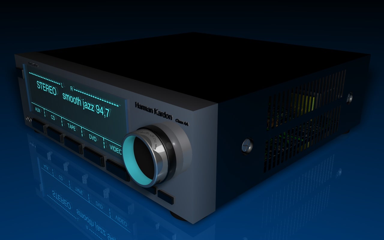 stereo amplifier 3d model