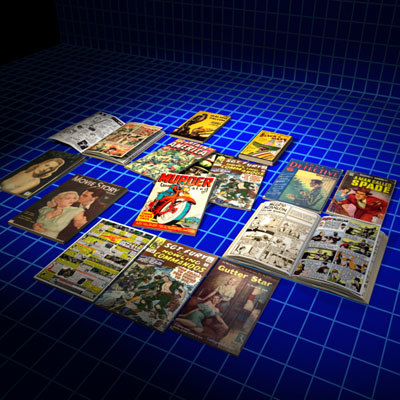 3d comic magazine book 01