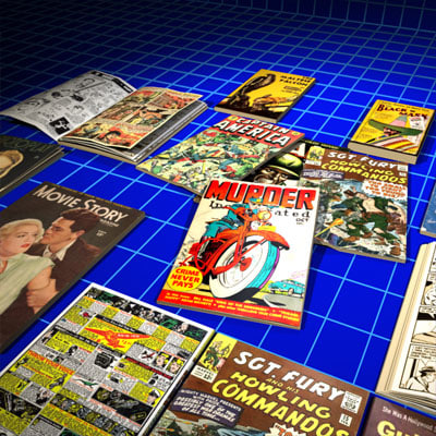 3d comic magazine book 01
