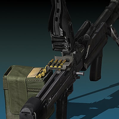 3d mk-43 mod 0 machine gun model
