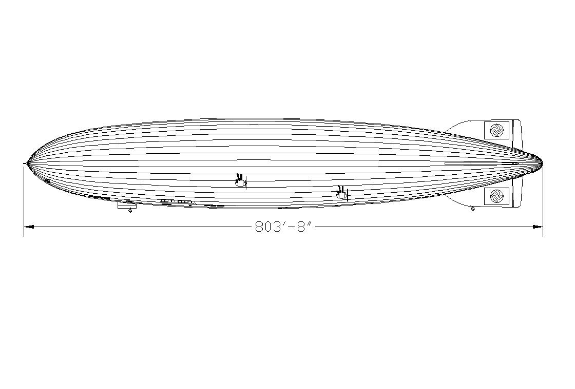 3d hindenburg airship solid