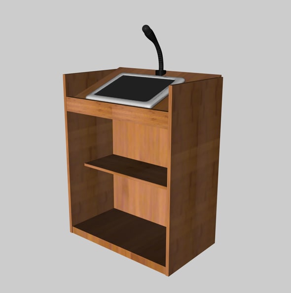 lecture podium 3d c4d