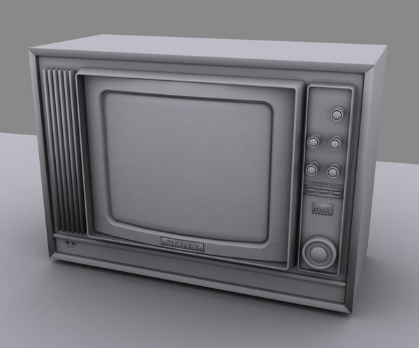 3d model of sony trinitron tv max8