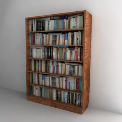 Blender Bookshelf Models | TurboSquid
