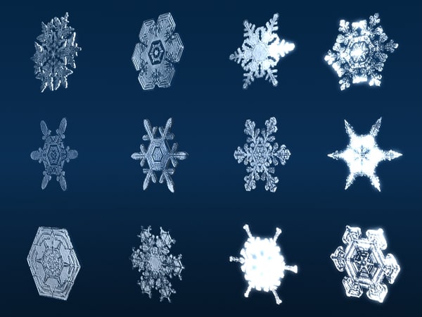 3d 3ds snow flakes