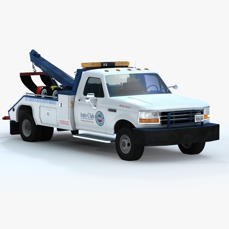 auto tow truck 3d model