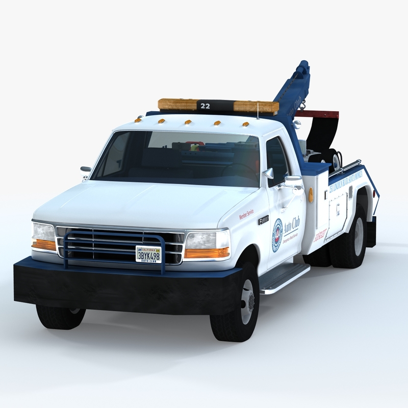auto tow truck 3d model