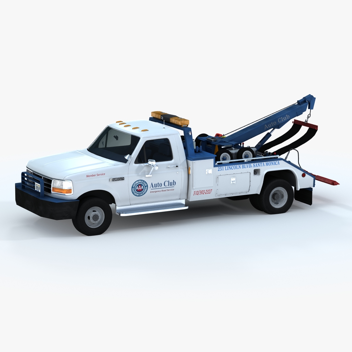 auto tow truck 3d model