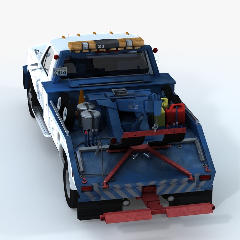auto tow truck 3d model