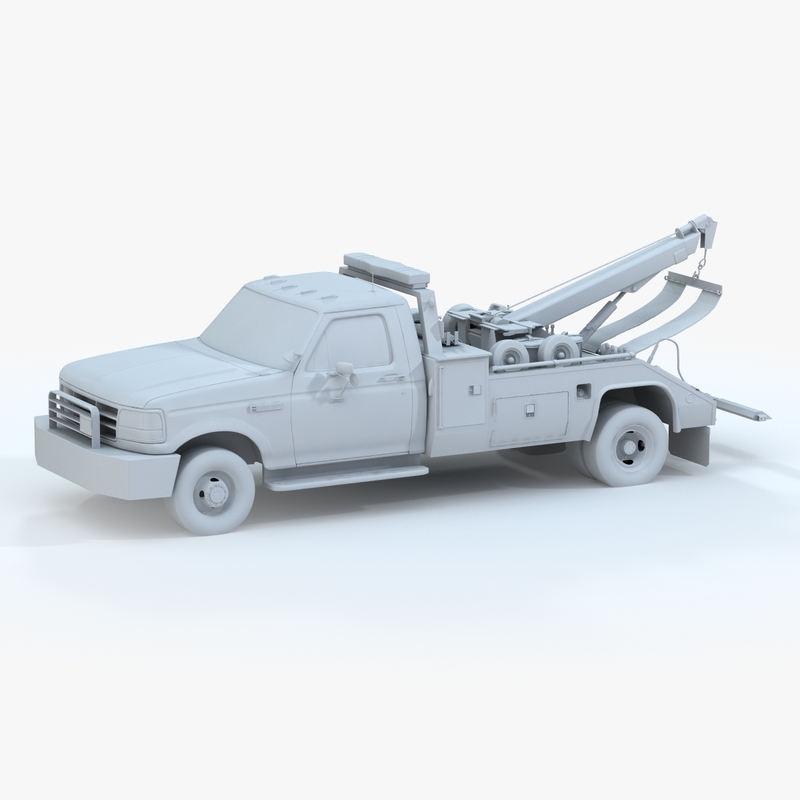 auto tow truck 3d model