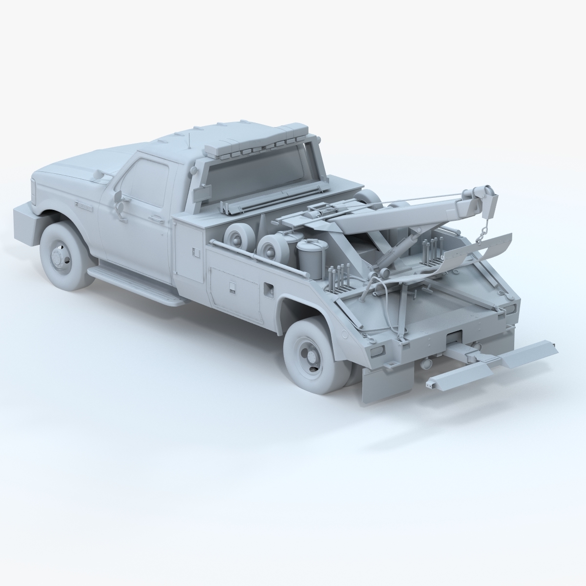 auto tow truck 3d model