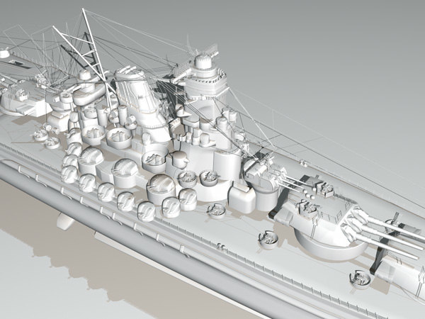 3d japanese battleship yamato navy ship