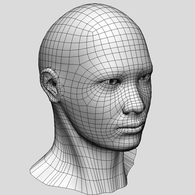 3d head asian