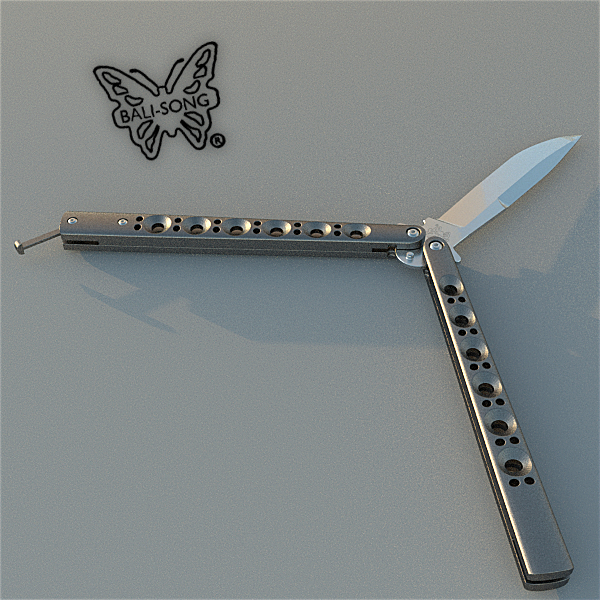 3d model benchmade butterfly knife balisong