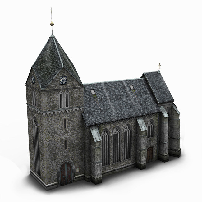 3d church model