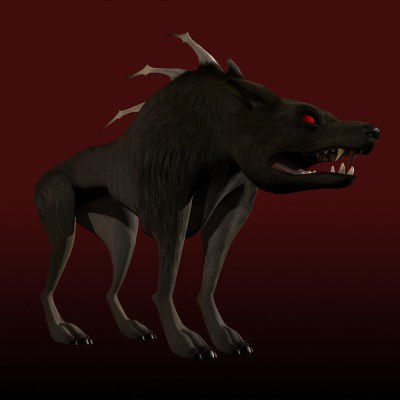 3ds max hellhound demon rigged