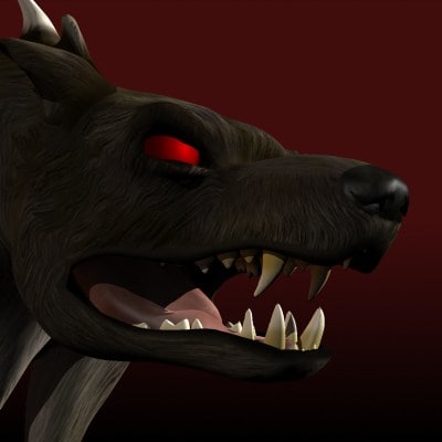 3ds max hellhound demon rigged