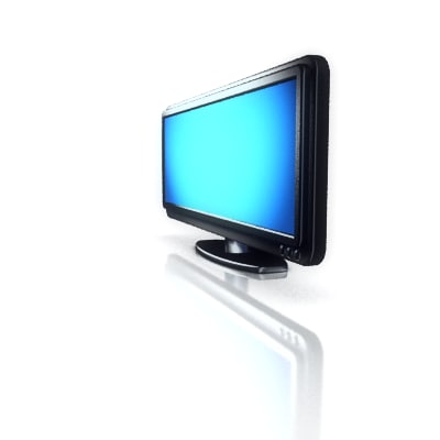 3ds max wide screen plasma television
