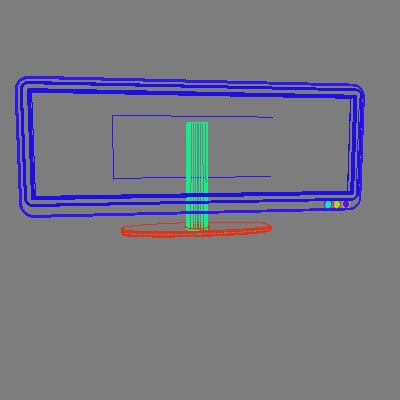 3ds max wide screen plasma television