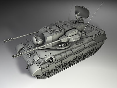 german tank gepard 3d model