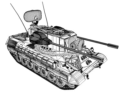 german tank gepard 3d model