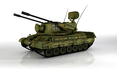 german tank gepard 3d model