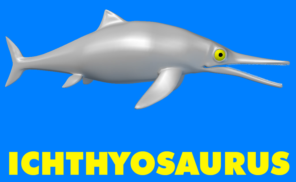 3d ichthyosaurus dinosaur