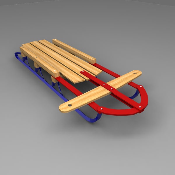 steel runner sled obj