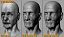 3d head old man polygons
