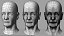 3d head old man polygons