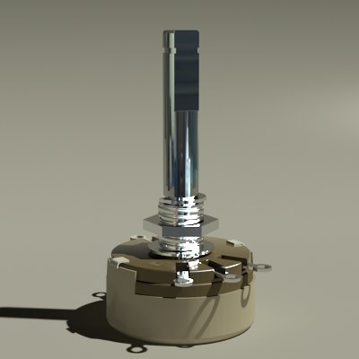 potentiometer variable resistor 3d model